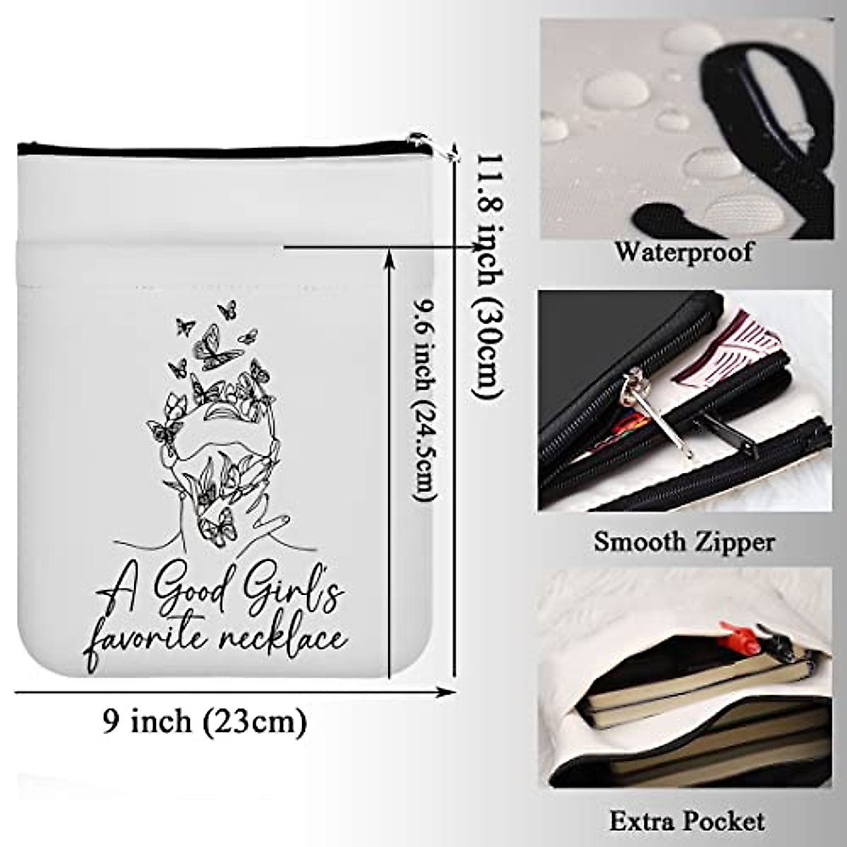 MAOFAED A Good Girl's Favorite Necklace Book Sleeve Book Lover Gift Spicy Romance Reader Smut Lover Gift (Favorite Necklace)