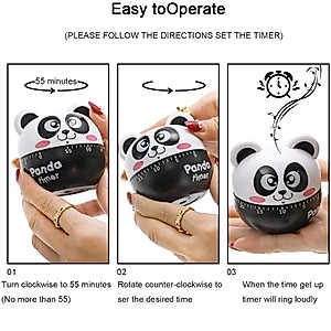DEAYOU 3 Pack Mechanical Kitchen Timer, 60 Minute Egg Timer for Cooking, Small Cute Countdown Timer, Wind Up Manual Dial Rotating Timer Reminder for Kid, Senior, Baking, Exercise, Study, Loud Alarm