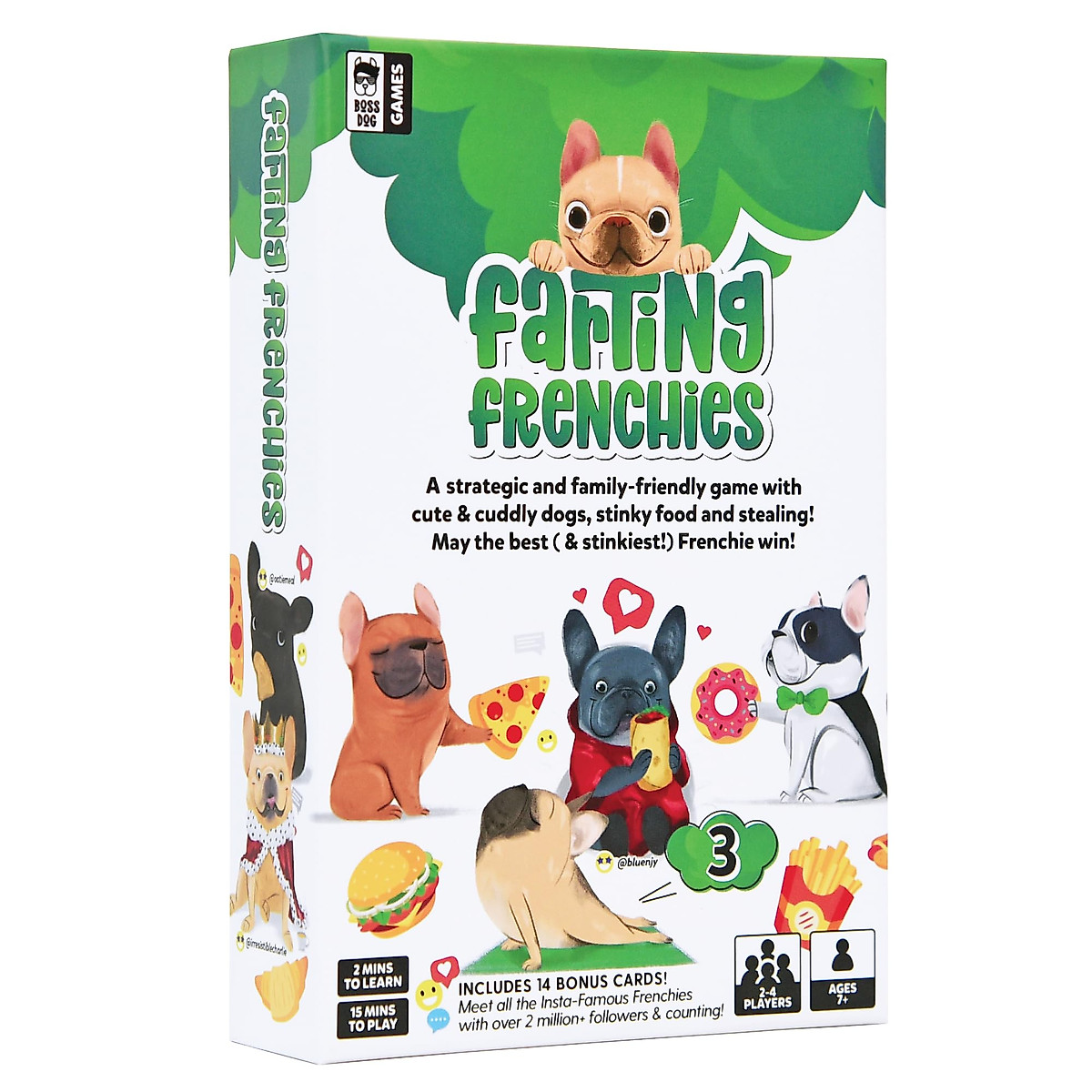 Farting Frenchies - Fast-Paced Strategic Card Game for Kids & Adults - Simple Setup, 20 Min Playtime, 2-4 Players, Ages 7+