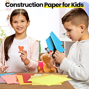 Sherr 1000 Sheets Construction Paper Bulk 12 x 9'' and 12 x 18'' Colored Printer Paper 70gsm Card Stock Craft Paper for Kids DIY Scrapbook Paint Office Printing Poster, 10 Colors