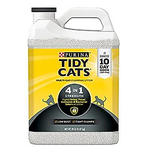 Purina Tidy Cats Clumping Cat Litter, 4-in-1 Strength Multi Cat Litter - (2) 20 lb. Jugs