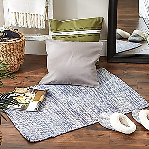 DII Woven Rugs Collection Hand-Loomed, 2x3', Blue Variegated