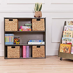 ECR4Kids Streamline 3-Shelf Storage Cabinet, 36in, Kid's Bookshelf, Grey Wash