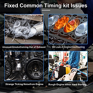 DOFOCH TKH-002 Timing Belt Kit with Water Pump Compatible with 2003-2018 Honda Accord Crosstour Odyssey Pilot Ridgeline MDX RDX RL TL TSX ZDX Saturn Vue 3.0L 3.5L 3.7L Replaces# TCKWP329 19200-RDV-J01