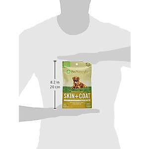 Pet Naturals Skin and Coat for Dogs with Dry, Itchy and Irritated Skin, 30 Chews - Salmon Oil, Vitamin E and Flax Oil - No Corn or Wheat - Vet Recommended
