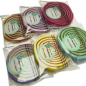 Chenkou Craft 30 Yards 3/8" Velvet Ribbon Total 30 Colors Assorted Lots Bulk (Multicolored, 3/8"(10mm))