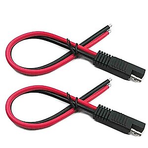 LIXINTIAN 10AWG SAE Connector Extension Cable, (2Pack) SAE Quick Connector Disconnect Plug SAE Automotive Extension Cable, Solar Panel SAE Plug(30cm/1ft)