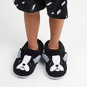 Dearfoams Easter Basket Stuffers Gifts for Kids Washable Animal Critter Slippers, Dog, 2-3 Big Kid