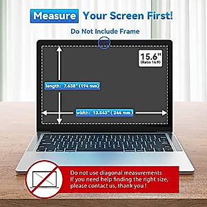 Anti Blue Light Screen Protector 15.6 Inch, Removable Blue Light Blocking & Anti Glare Screen for Generic 15.6" with 16:9 Aspect Ratio Laptop