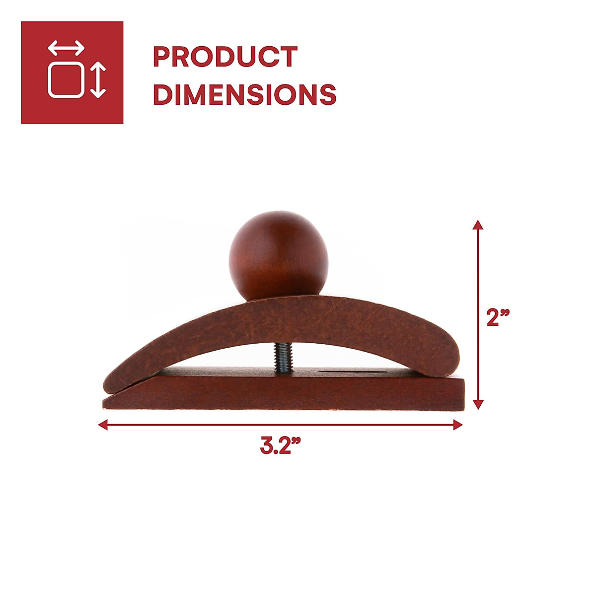 Precision Quilting Tools Quilting Supplies - Premium Wall Tapestry Hanger, Durable Large Tapestry Wall Hanging Clips with 2 Screws for Easy Display - Wood, 3.25 x 2 Inches - Dark Stain Finish