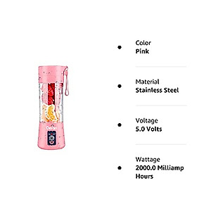 Portable Blender Smoothies Personal Blender Mini Shakes Juicer Cup USB Rechargeable.