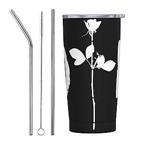 KMATELONE Depeche Music Mode Cup Stainless Steel Vacuum Insulated Travel Mug With Lid and Straw Cups Thermal Coffee 20 Oz