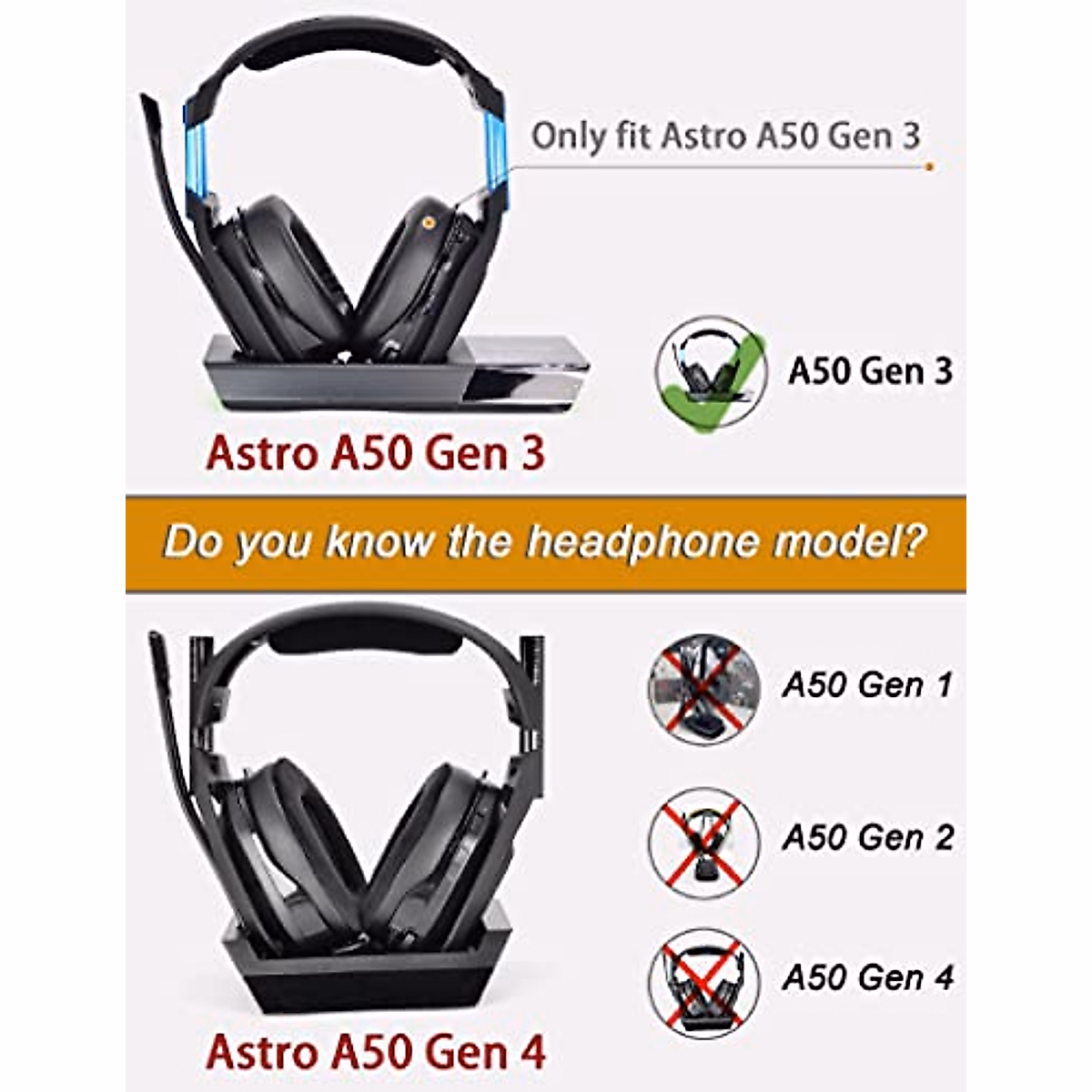 MOOKEENONE 1 Pair Magnet Ear Pads with Buckle for Logitech Astro A50 Gen 3 Headphones Accessories