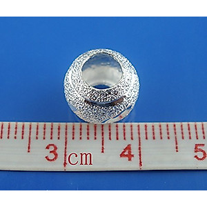 Ten (10) Star Glitter Spacer Beads for Snake Chain Charm Bracelets