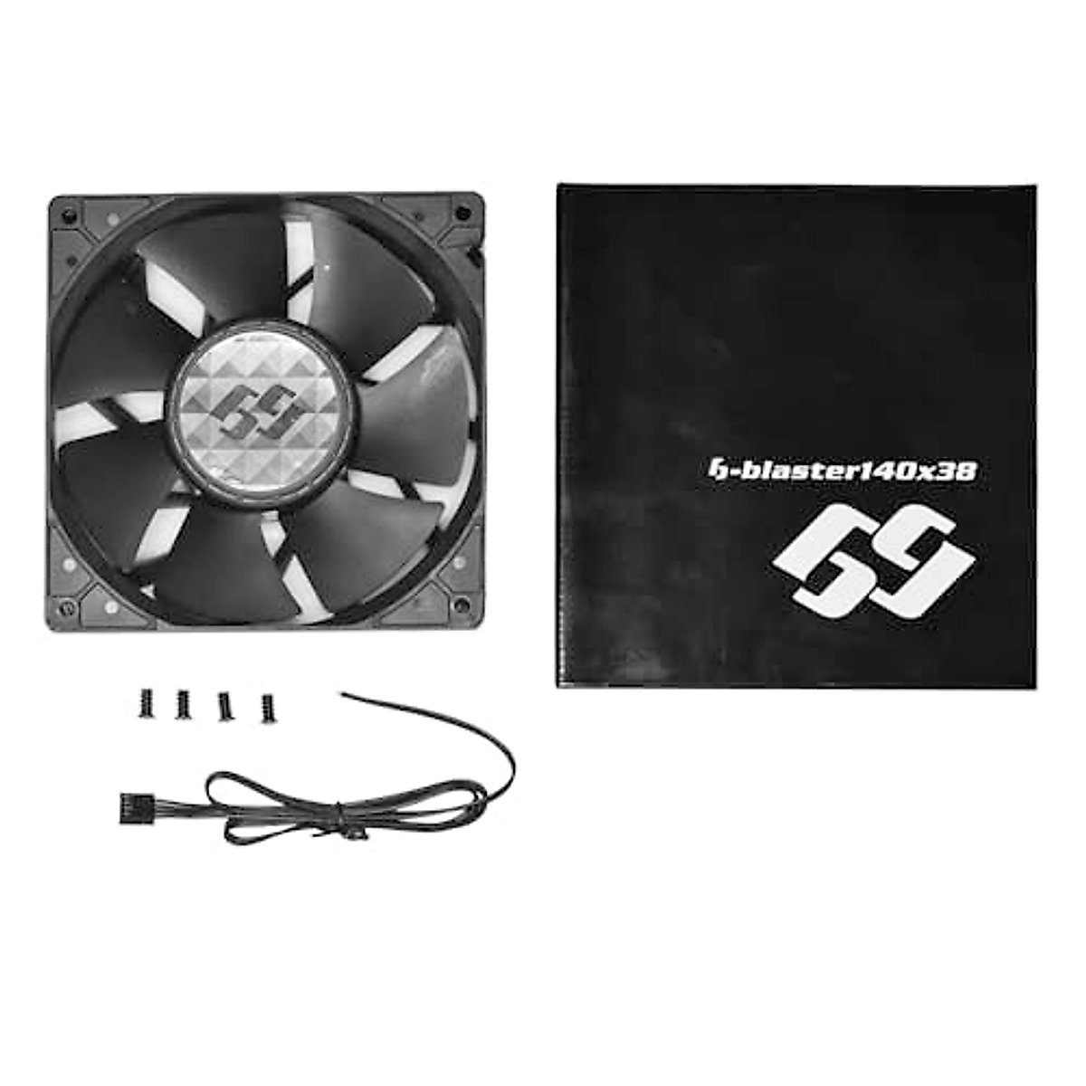 Bgears b-Blaster 140x38 (PWM Version) Extreme Cooling Gaming PC & Mining Machine Fan, Hi-Speed 5200RPM w/Airflow of 308 CFM, 2 Ball Bearing Designed for Extended Life & high Performance, 4 Wire Black