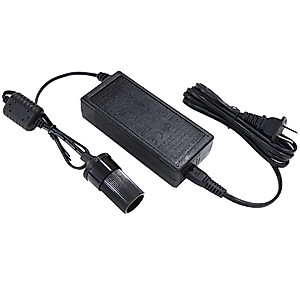 ICECO AC Adapter for Dual Use at Home & Car, AC to DC Converter Connecting Cigarette Cord, 80W Universal Portable Refrigerator Power Cord for Portable Refrigerator Fridge Freezer