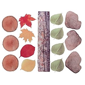 THE FRECKLED FROG - FF825 Nature's Footsteps - Set of 15 Nature-Inspired Rubber Mats - Ages 3+ - Forest-Themed Obstacle Course Mats for Games, Role Play and Physical Activity