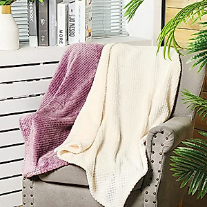 6 Pcs Baby Blanket Flannel Fuzzy Cozy Throw Blankets Soft Warm Fleece Sherpa Blanket for Newborn Infant and Toddler, Nursery Swaddling Blankets for Baby Kids,6 Colors (25 x 32 Inch)