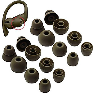 Poyatu Eartips Earbuds for Powerbeats Pro 2019 Headphone Replacement Ear Tips Buds (Moss Green)