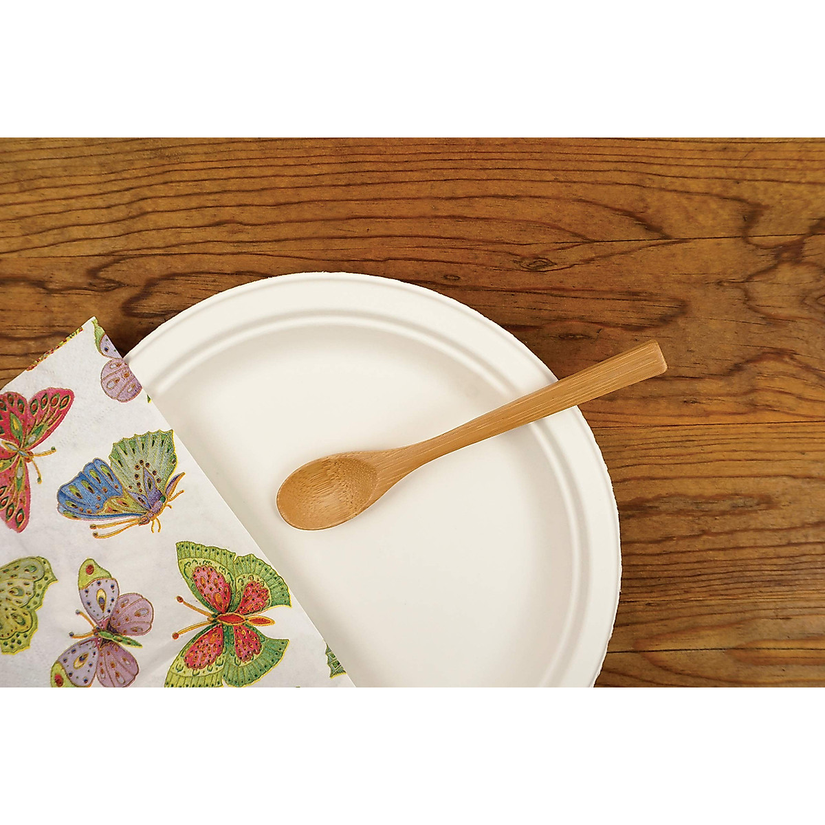 RSVP International Bamboo Kitchen Collection Reusable and Biodegradable, Spoon Set, 12 Piece