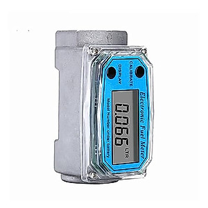 Flow Control Meter Digital Flow Meter, Flowmeter Gauge 1" NPT LED Digit Fuel Meter, PCB Flow Indicator Sensor Counter Used in Petroleum,Food, Etc.