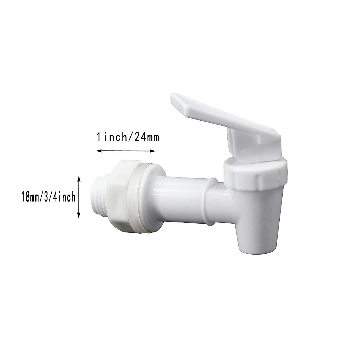 Hgzaccompany Replacement Cooler Faucet Water Bottle Jug,Water Dispenser Tap Set,BPA-Free Plastic Spigot Spout Water Beverage Lever Pour Dispenser Valve,Water Crock Tap (2, White)