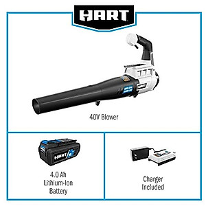 Hart 40-Volt Cordless Turbo Fan Blower, 280 CFM 120 MPH (Includes Battery and Charger)