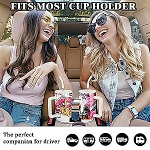 Towsnails 40oz sublimation tumbler with Handle | Leak-proof Lid and Straw | Insulated Coffee Mug Stainless Steel Travel Mug | Modern Insulated Tumblers Cupholder Friendly (2PACK/ White