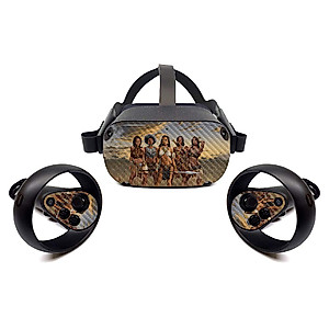 MightySkins Carbon Fiber Skin for Oculus Quest - African Queens | Protective, Durable Textured Carbon Fiber Finish | Easy to Apply, Remove, and Change Styles | Made in The USA (CF-OCQU-African Queens)