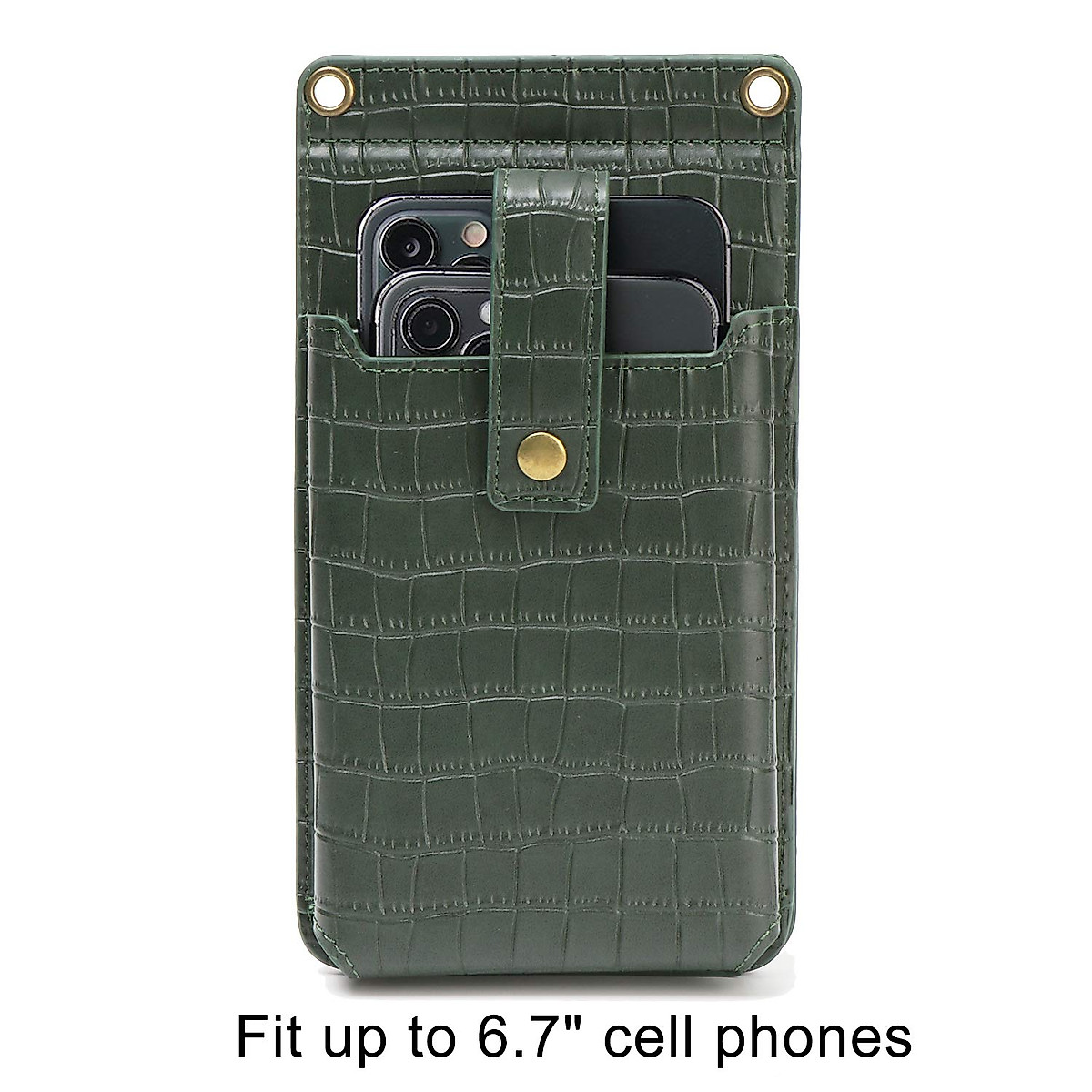 Pearl Angeli Small Crossbody Cellphone Purse Shoulder Bag for Women w/Card Slots, PU Leather