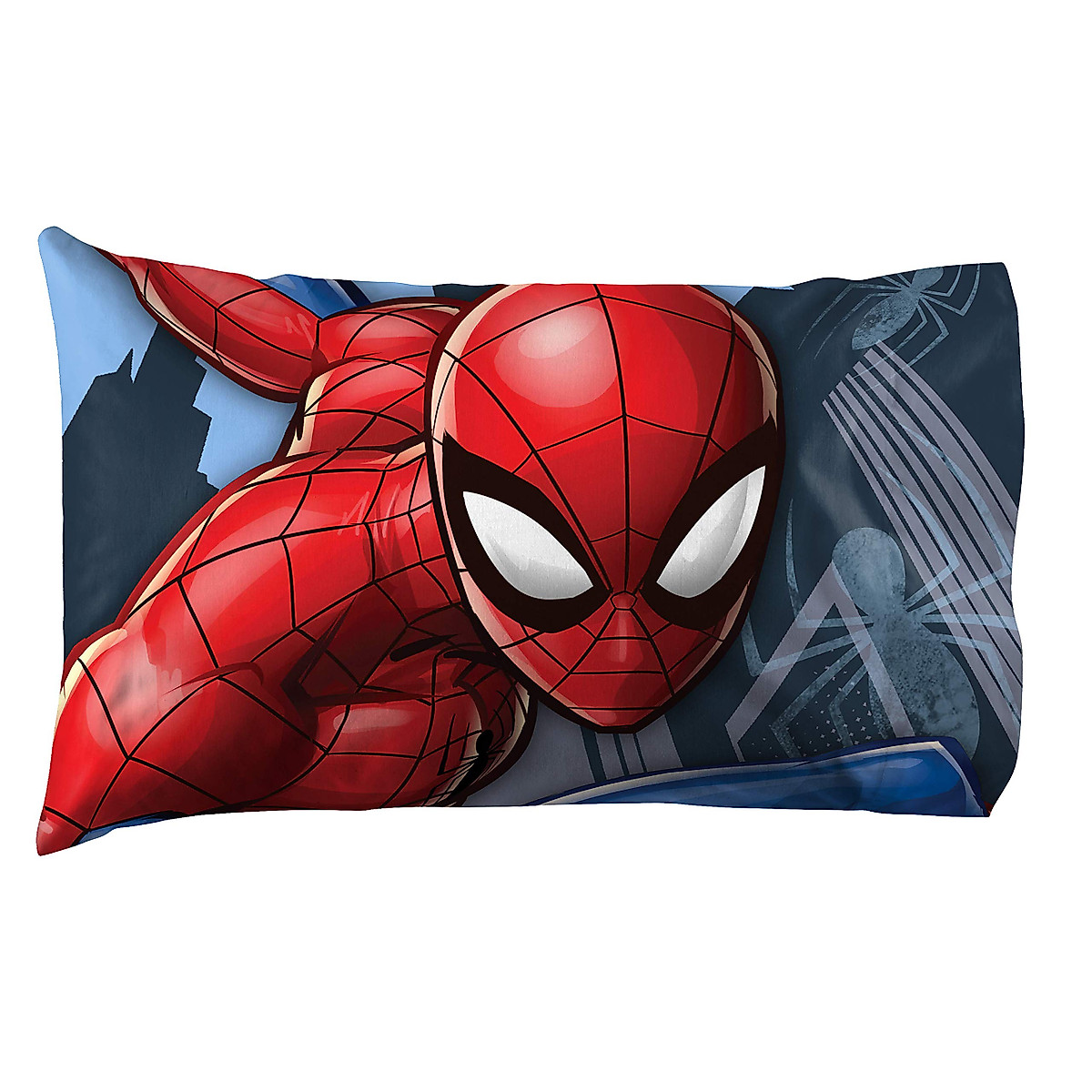 Jay Franco Marvel Spiderman Crawl Queen Sheet Set - 4 Piece Set Super Soft and Cozy Kid’s Bedding - Fade Resistant Microfiber Sheets (Official Marvel Product)