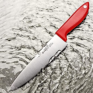 Knife Set 15-Piece Kitchen Knife Set with Block Wooden,Chef Knife Set with Sharpener,High Carbon Stainless Steel Knife Block Set by Emojoy,Red