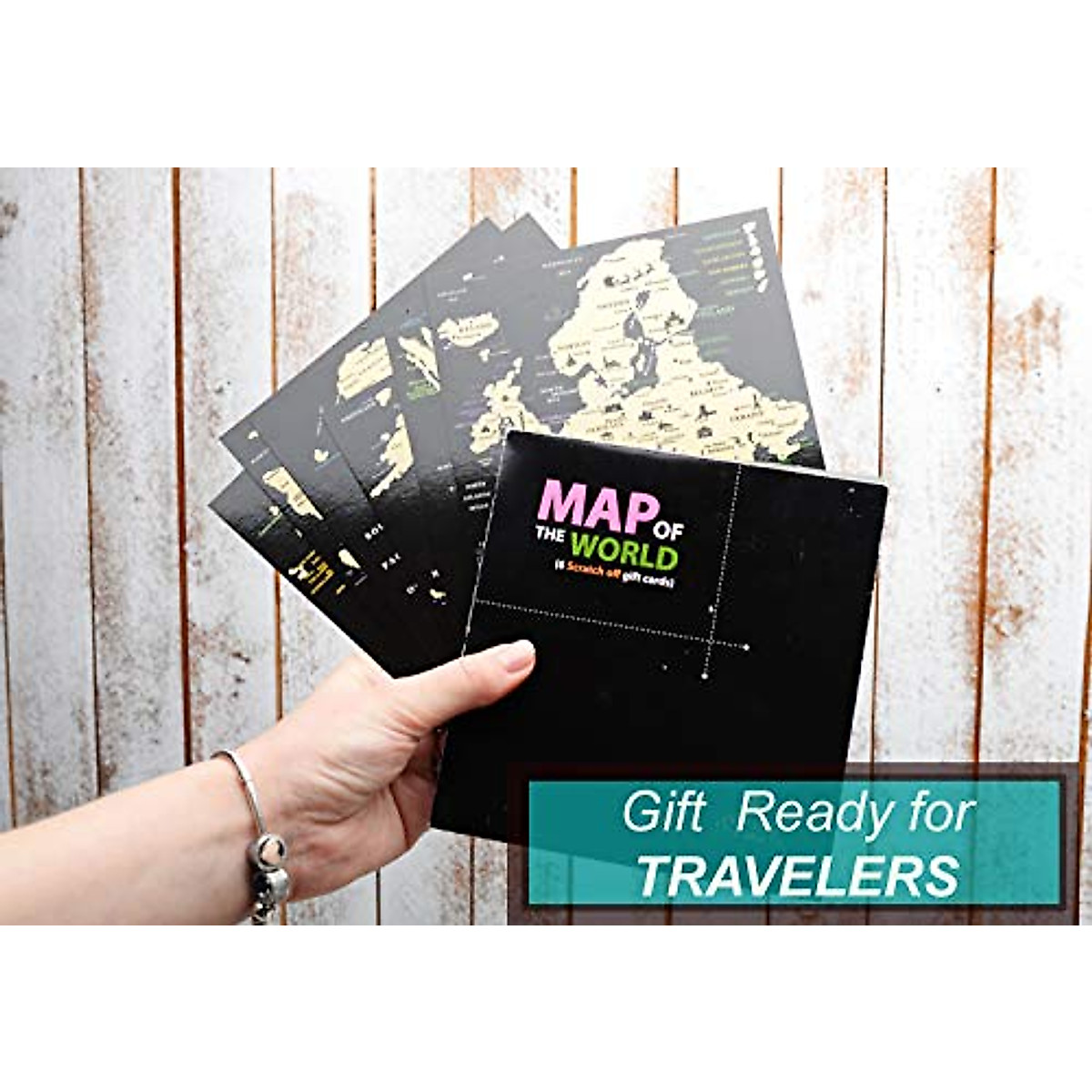Scratch off map World Scratch card Greeting Cards Detailed 6 Continents wall map Scratch Card Black Gold Push Pin map for Travelers personalized by Mymap