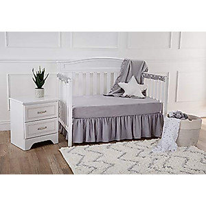 American Baby Company Heavenly Soft Chenille Fitted Crib Sheet 28" x 52", Warm and Cozy Neutral Chenille Sheet, Steel Gray, for Boys and Girls, Fits Crib and Toddler Bed mattresses