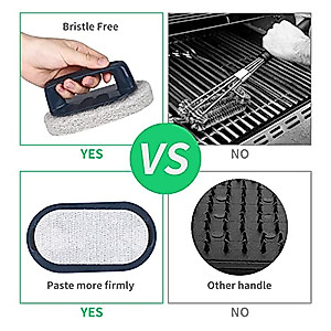 Griddle Cleaning Kit for Blackstone, Flat Top Grill Scrubber, Scouring Pads Brush with Handle, Griddle Grill Cleaning Accessories Tools