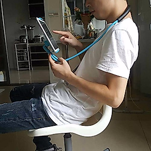 Flexible Cellphone Holder,Hanging on Neck Universal Mobile Phone Stand Lounger's Bracket For Mobile Phone Tablet PC Desktop(Pink)