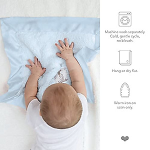 Little Giraffe Baby Blanket - Blanky - Soft Blanket with Satin Trim - Baby Stroller Blanket - Newborn Baby Essentials & Baby Gifts - 14x14 - Pink