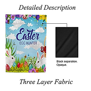 My Little Nest Seasonal Garden Flag Easter Bunnies Egg Hunting Double Sided Vertical Garden Flags for Home Yard Holiday Flag Outdoor Decoration Farmhouse Banner 28"x40"