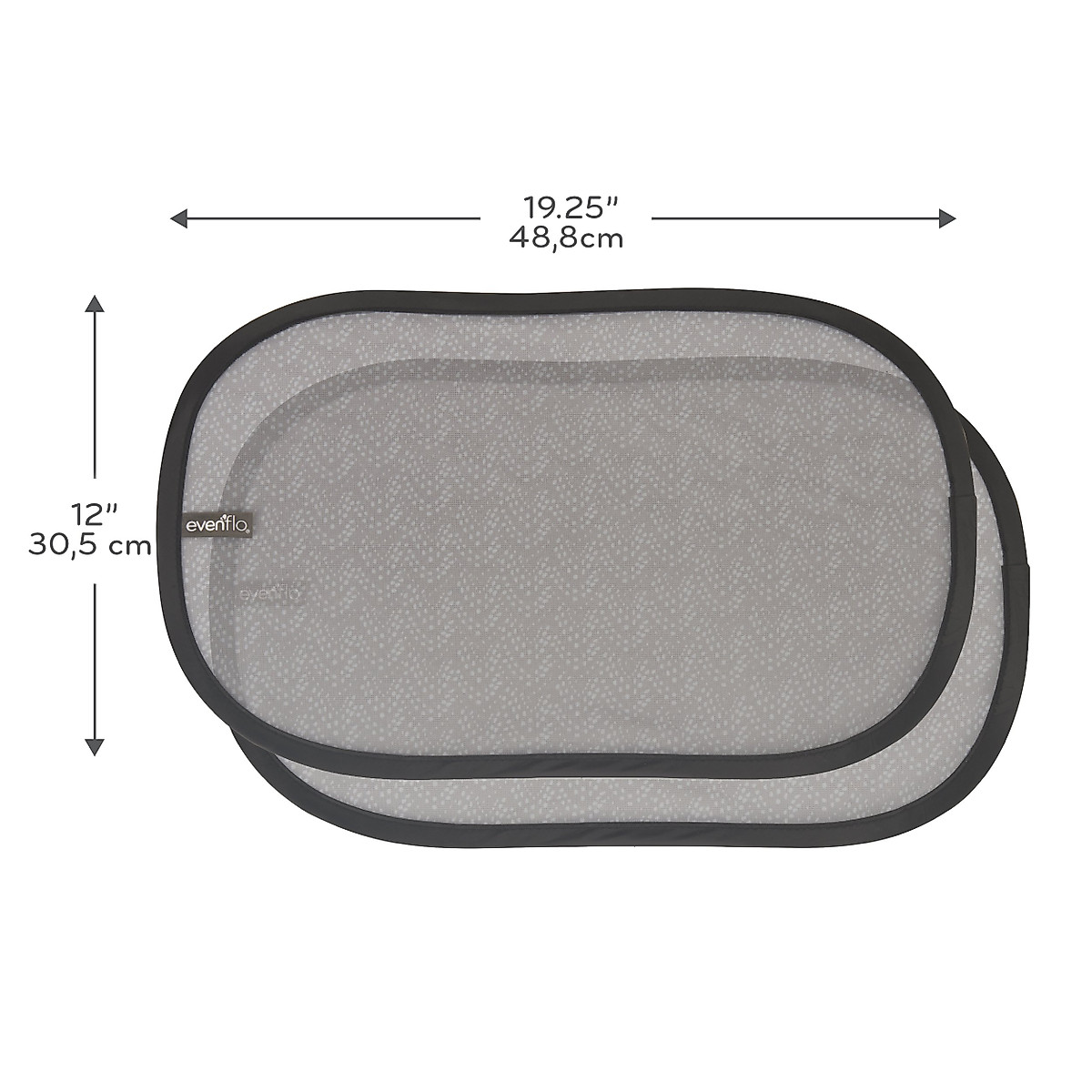 Evenflo Car Window Cling Shades, 2-Pack, Grey Chevron
