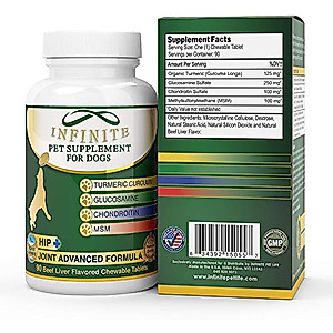 IPL Advanced Hip & Joint Formula - 90 Mobility & Pain Relief Dog Chews - Glucosamine, Chondroitin, MSM, & Turmeric for Superior Joint Health