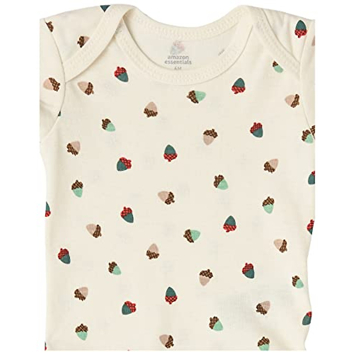 Amazon Essentials Unisex Babies' Short-Sleeve Bodysuits, Pack of 6, Ivory Forest, 24 Months
