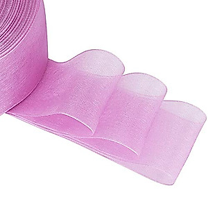 Livder 3 Rolls Sheer Chiffon Ribbons 1.5 Inches x 49 Yards/ Each Roll for Wedding Gift Wrapping Home Decorations (Purple, Violet, Light Purple)