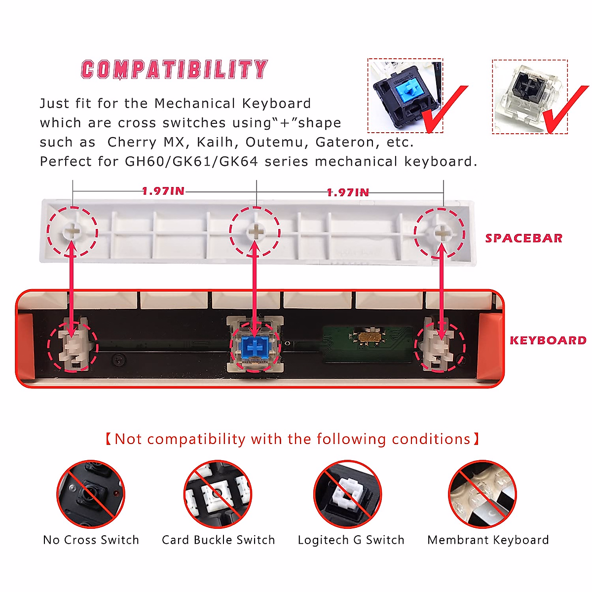 Custom Japanese Anime Spacebar PBT 6.25U Keycaps,Compatible with Cherry MX Switches Mechanical Keyboard DIY Keycap,Computer Gaming Keyboards Cute Kawaii Key Caps,OEM Profile Key Cap