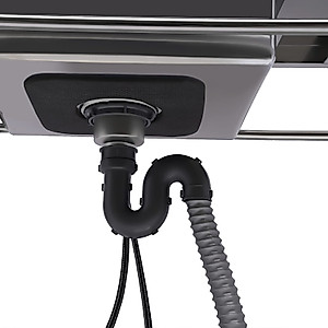 Stainless Steel Sink, Free Standing Single Bowl Commercial Kitchen Sink Kitchen Sink with Faucet & Shelf Kitchen Prep Outdoor Unity Sink for a Laundry Room Garage 31.5” x 39.37” x 19.68”