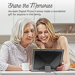 Aluratek 10" WiFi Distressed Wood Digital Photo Frame with Touchscreen and 16GB Built-in Memory, USB/SD/SDHC Supported, Built-in Clock & Calendar, Easy Setup for Wireless Photo Viewing - ASHDPF10F