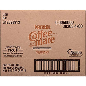 Nestle Coffee mate Coffee Creamer, Hazelnut, Liquid Creamer Singles, Box of 360 Singles