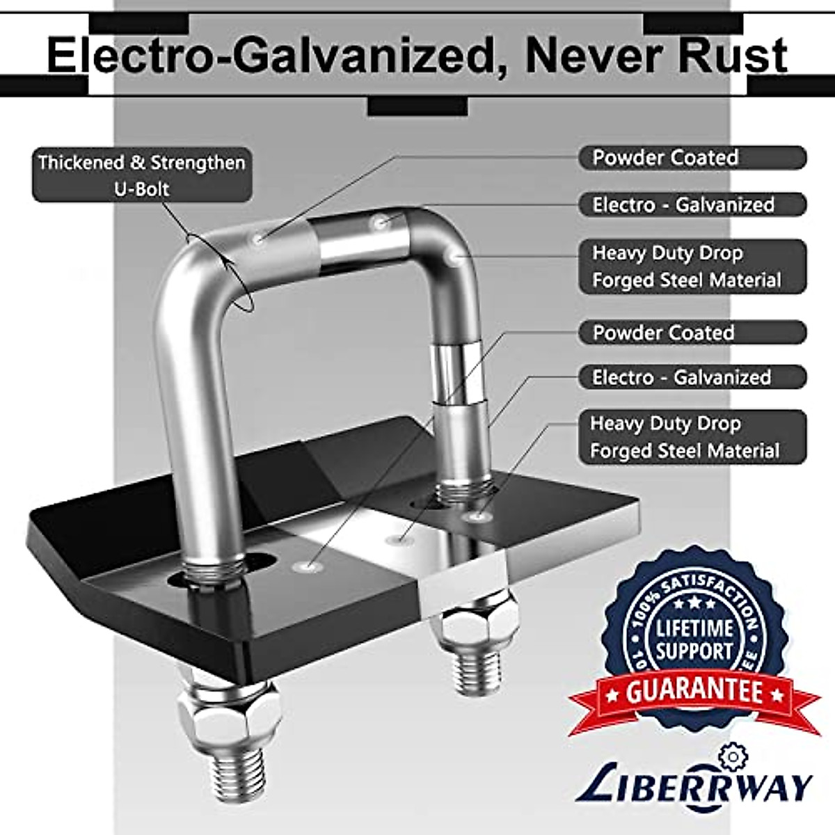 Hitch Tightener for 1.25" and 2" Hitches LIBERRWAY 304 Stainless Steel Hitch Tightener Anti-Rattle Stabilizer Rust-Free Heavy Duty Lock Down Easy Installation Quiet