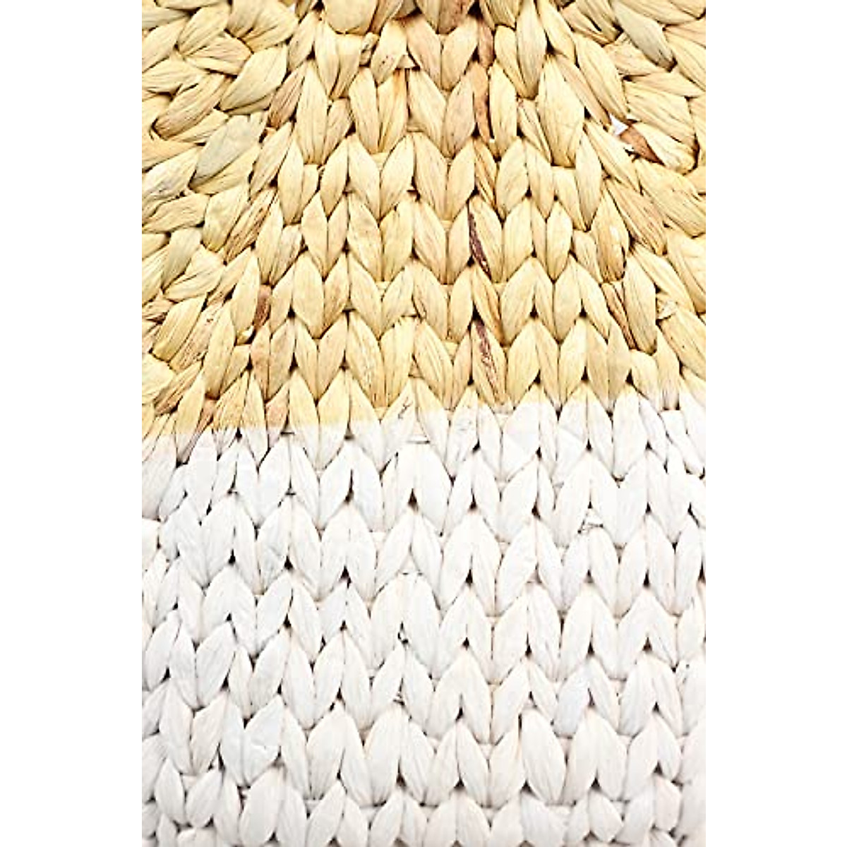 CosmoLiving by Cosmopolitan Seagrass Handmade Two Toned Storage Basket with Handles, Set of 4 17", 15", 13", 12"W, Brown