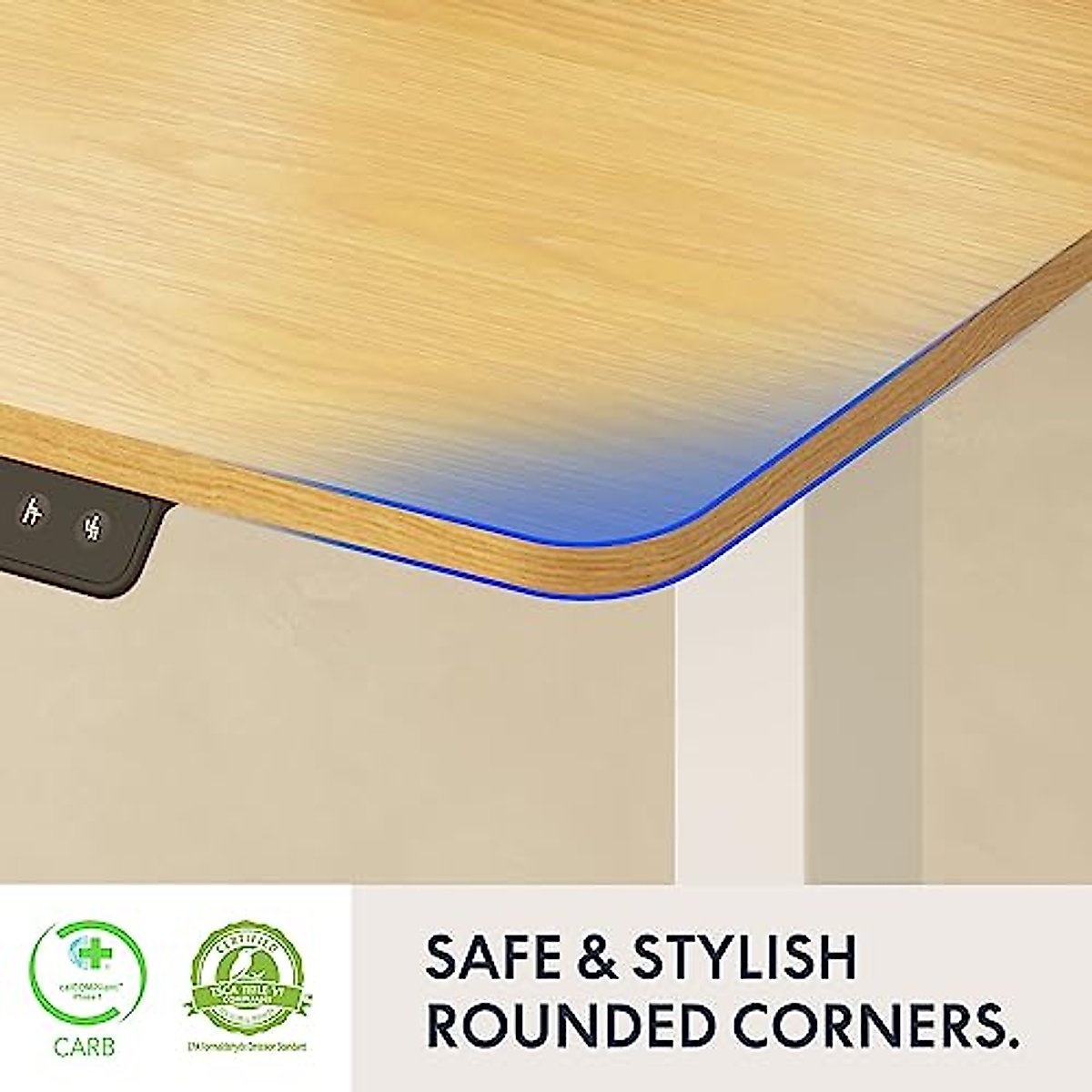 SANODESK Standing Desk Adjustable Height, 55x24 Inch Stand up Desk for Home Office Computer Desk with Memory Preset(55x28 Joint Boards,Maple)