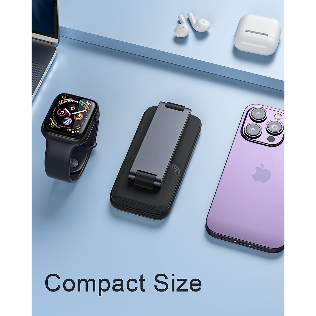 BOCLOUD 3 in 1 Wireless Charging Station, Portable Charging Stand Fast Wireless Charger for iPhone 15, 14,13,12 Pro Max/Pro/Mini, iWatch 8/SE2/7/6/SE/5/4/3/2, AirPods Pro/3/2